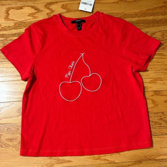 Forever 21 | Tops | Cherry Red Kids Tshirt By Cat Jack | Poshmark